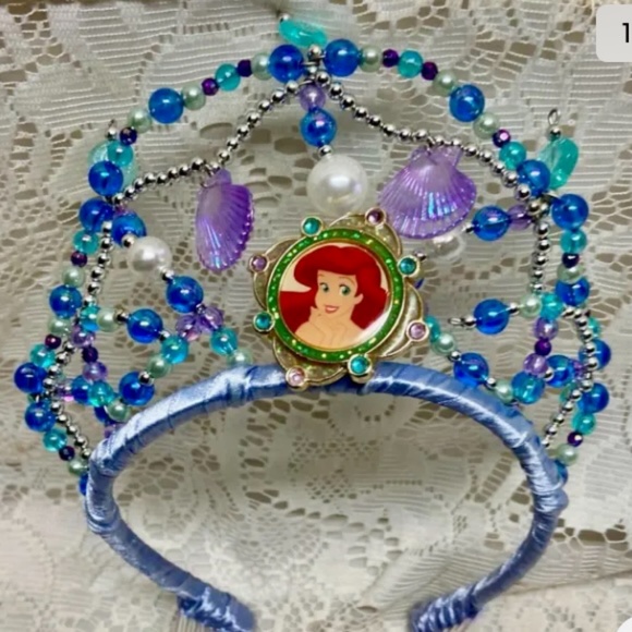 Disney | Costumes | Vintage Disney Princess Ariel Blue Headband Crown ...